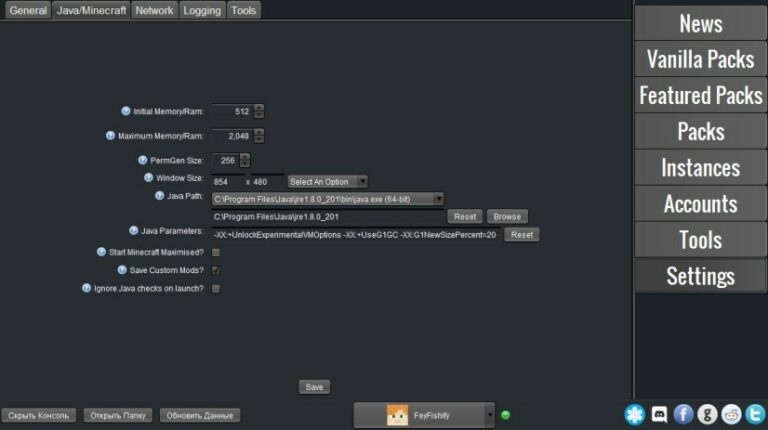 ATLauncher для Minecraft: скачать лаунчер, модпаки и инструкции